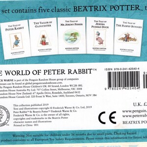 Peter Rabbit Story Collection Set of 5 Books Beatrix Potter Classic ...