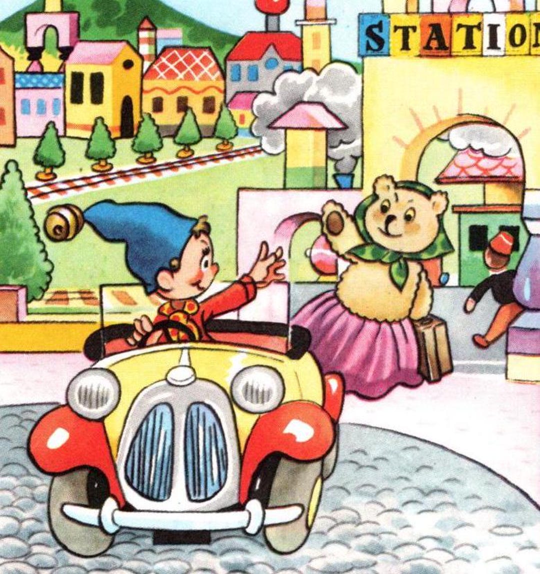 Noddy Original Book Print Vintage Nursery & Childrens Room Art Unique ...