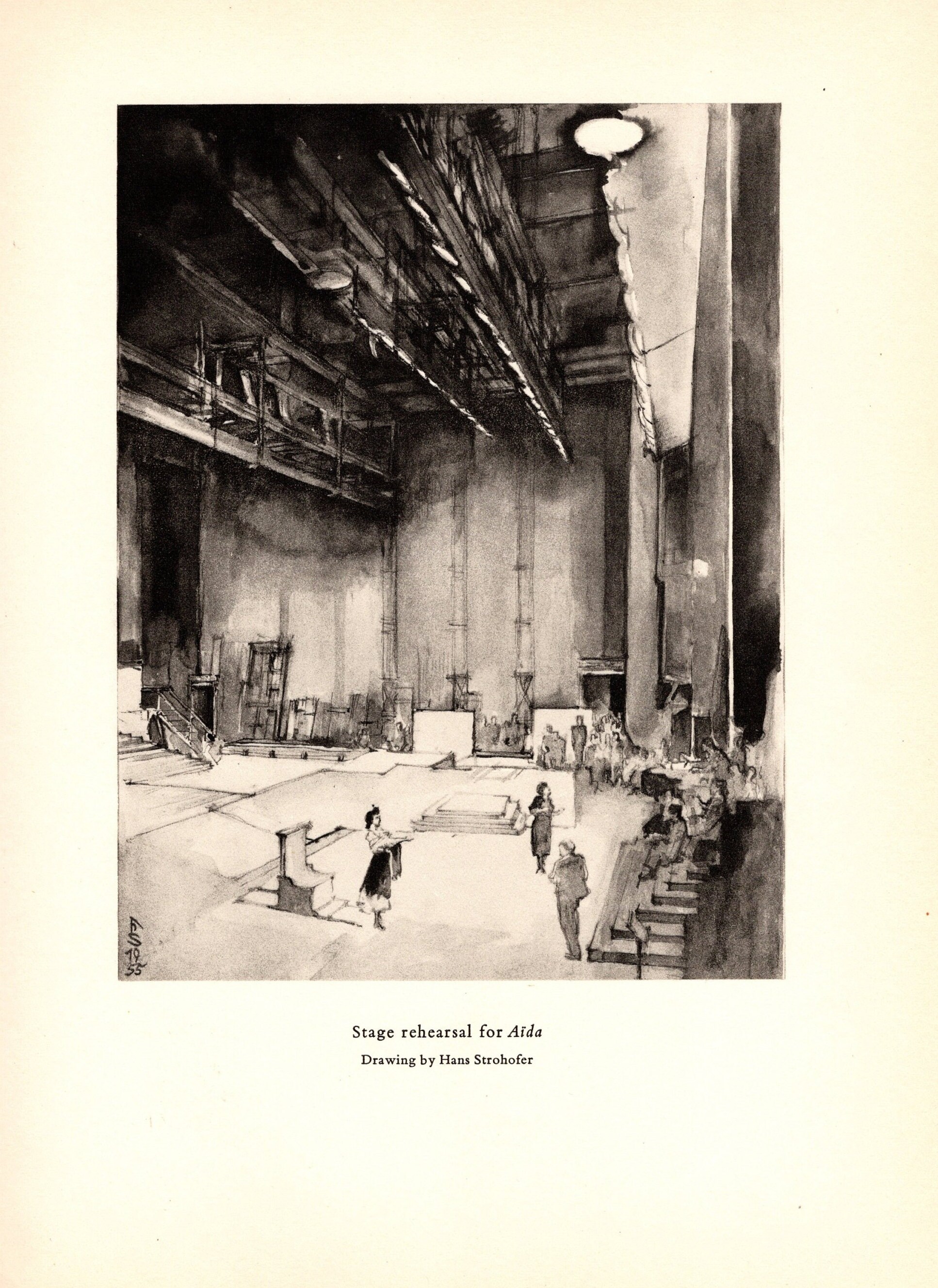 Vintage Vienna Opera House Original Print Aida Stage - Etsy