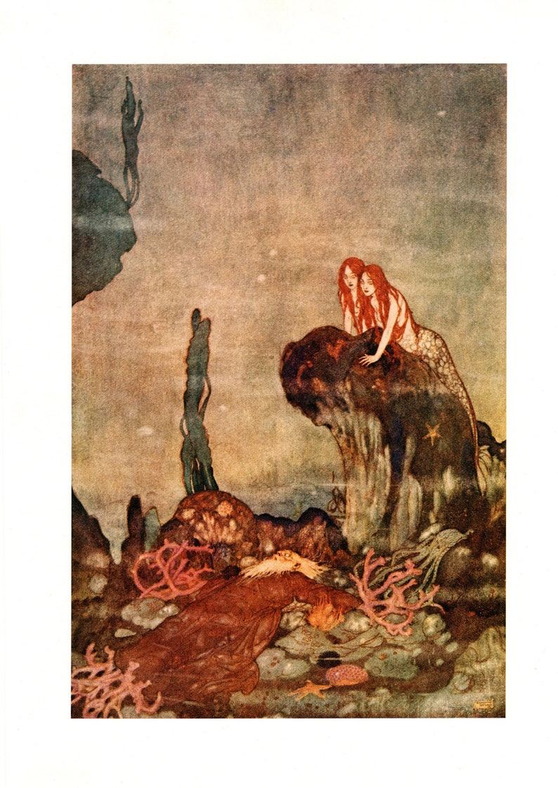 Edmund Dulac 'the Tempest' Vintage Art Print - 1975 Fairy Tale ...