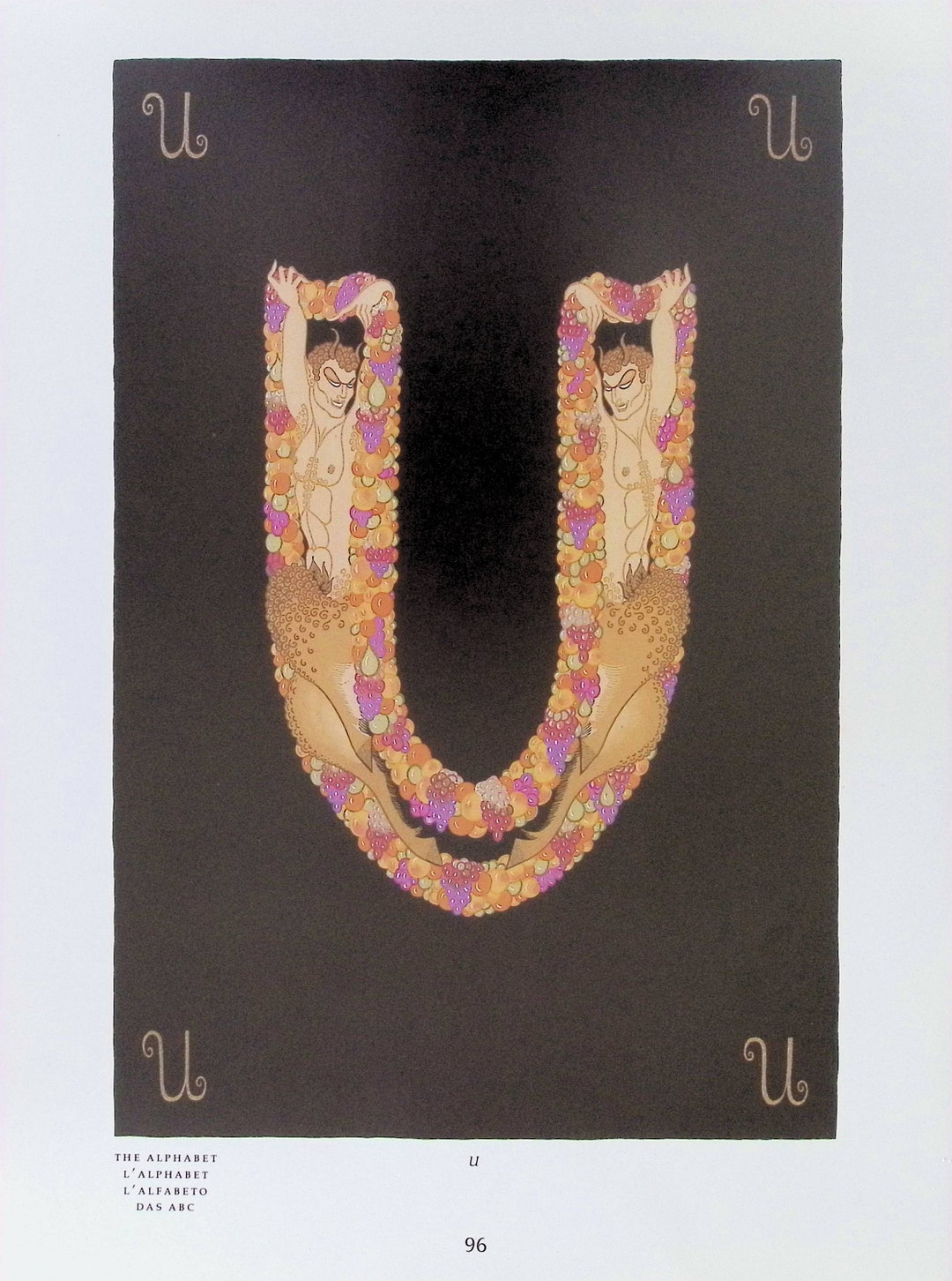 Erté 1982 Original Large 2-sided Print Fashion, Costume, Theatre ...