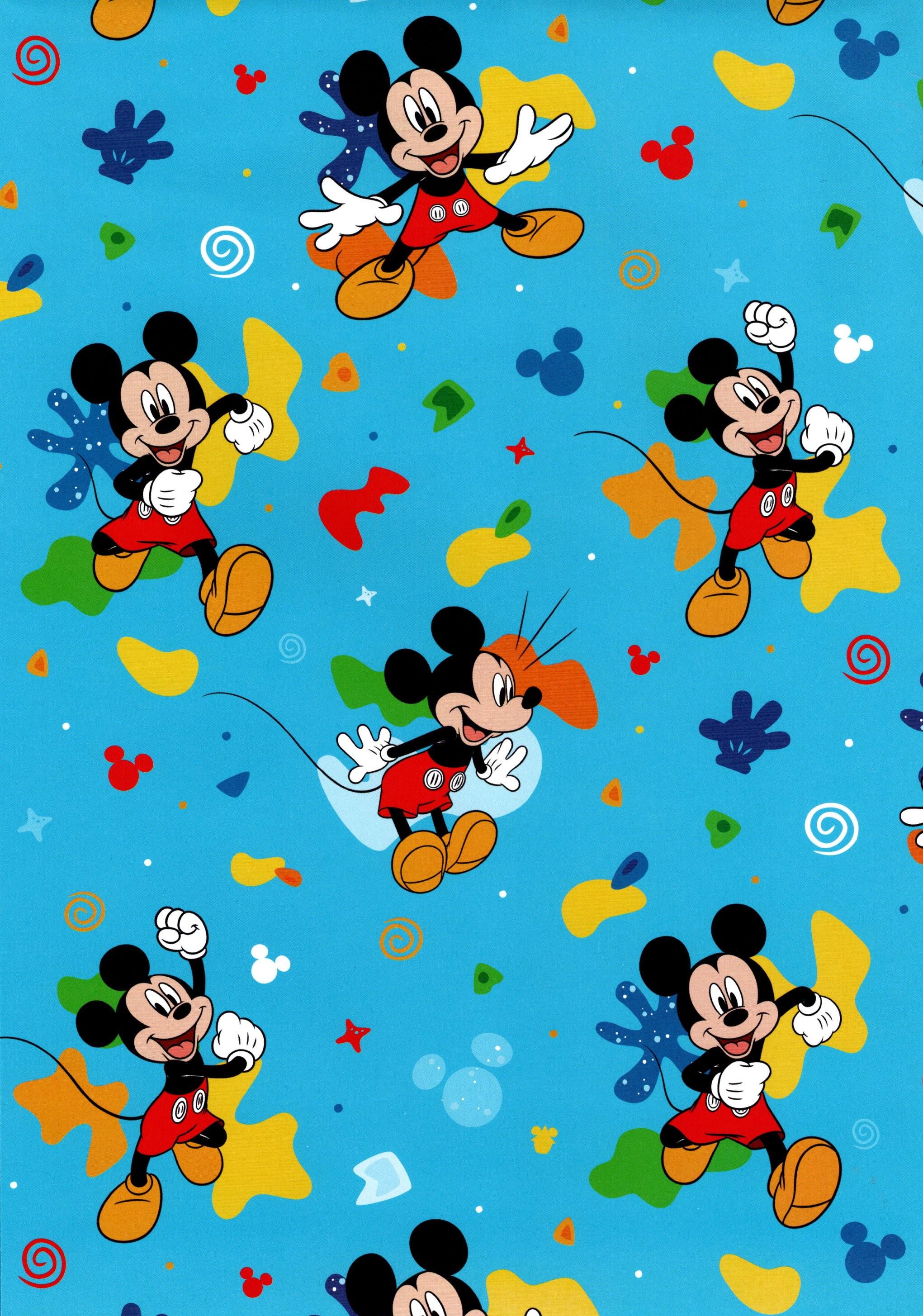 Mickey Mouse Birthday Wrapping Paper Print 5 X Disney Mickey Mouse