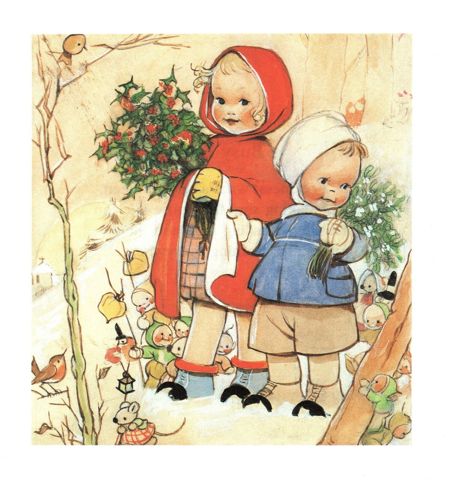 1994 Mabel Lucie Attwell Original Vintage Print Cute | Etsy