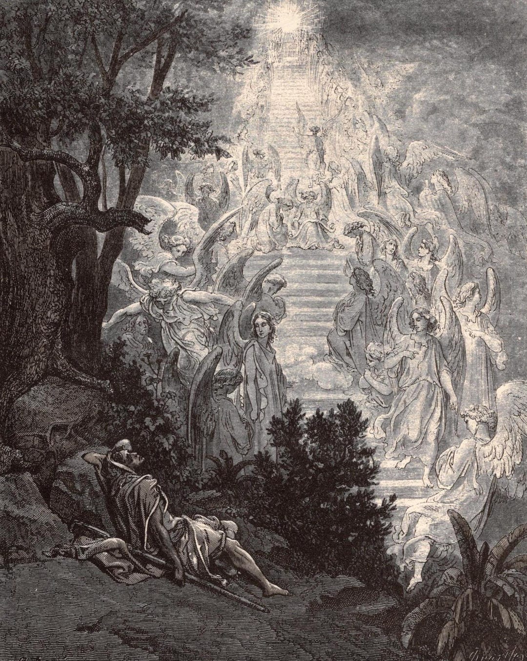 Gustave Doré Vintage Print 'jacob's Dream' | Old Testament Bible Art - Etsy