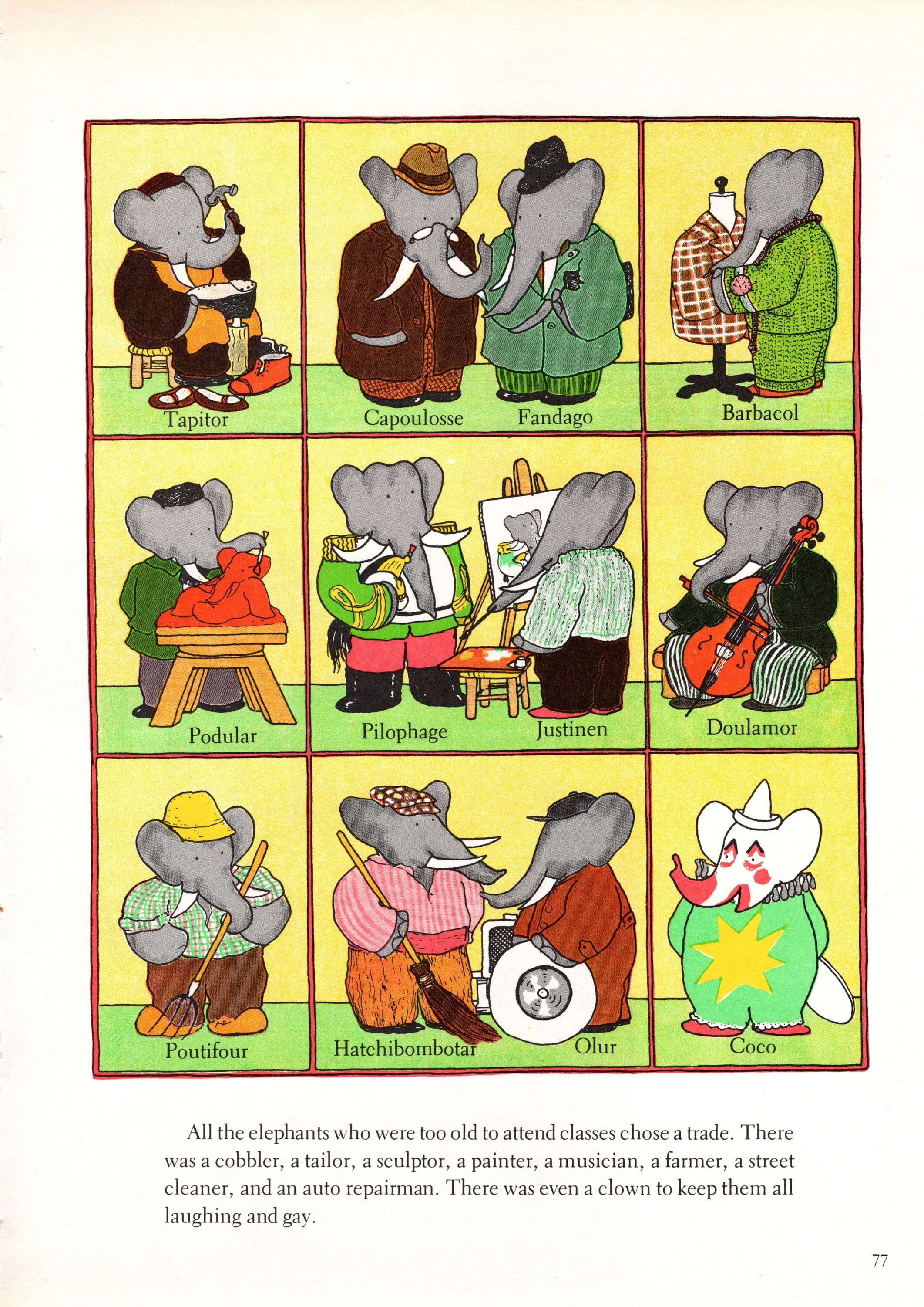 1981 Babar the Elephant Large Original 2-sided Vintage Print - Etsy UK