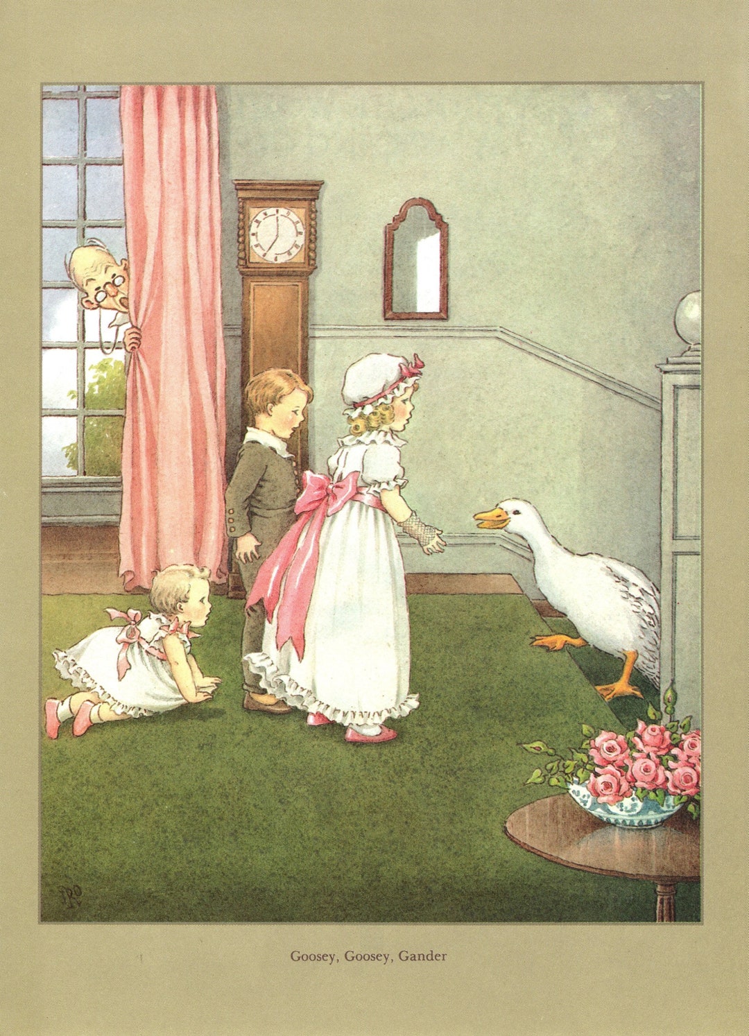 Vintage Goosey Goosey Gander Print – Ida Rentoul Outhwaite Nursery ...