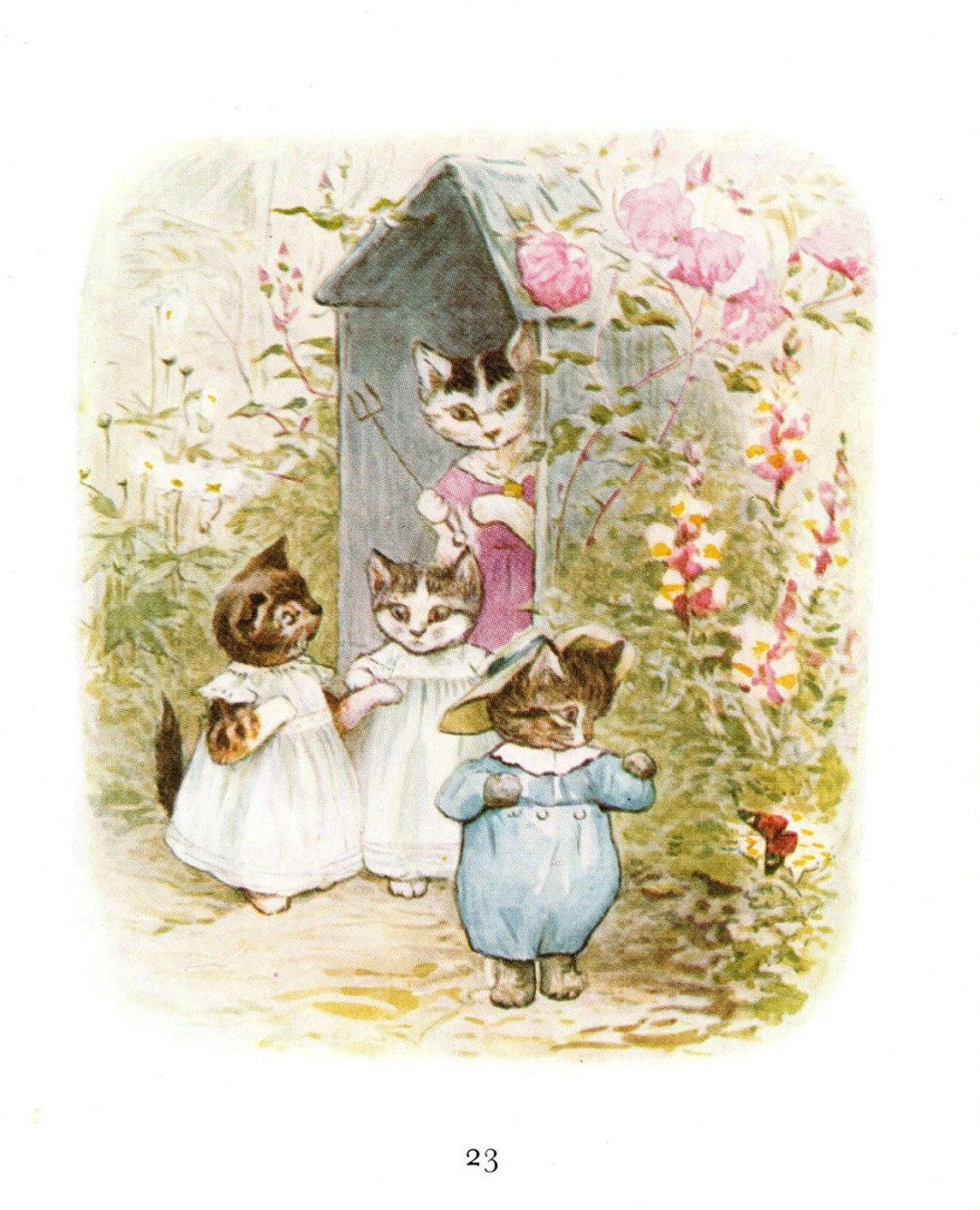 1907 Beatrix Potter Original Antique 2-sided Print - the Tale of Tom ...