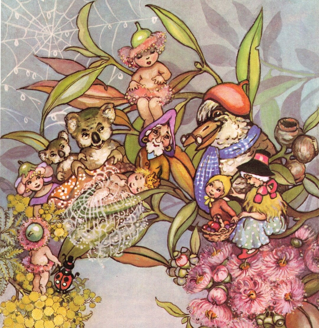 Vintage PEG MALTBY Original Fairies Book Print – Cute Australian Bush ...