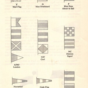 1957 Rare Original Vintage Flag Print – Examples of Flag Signals ...