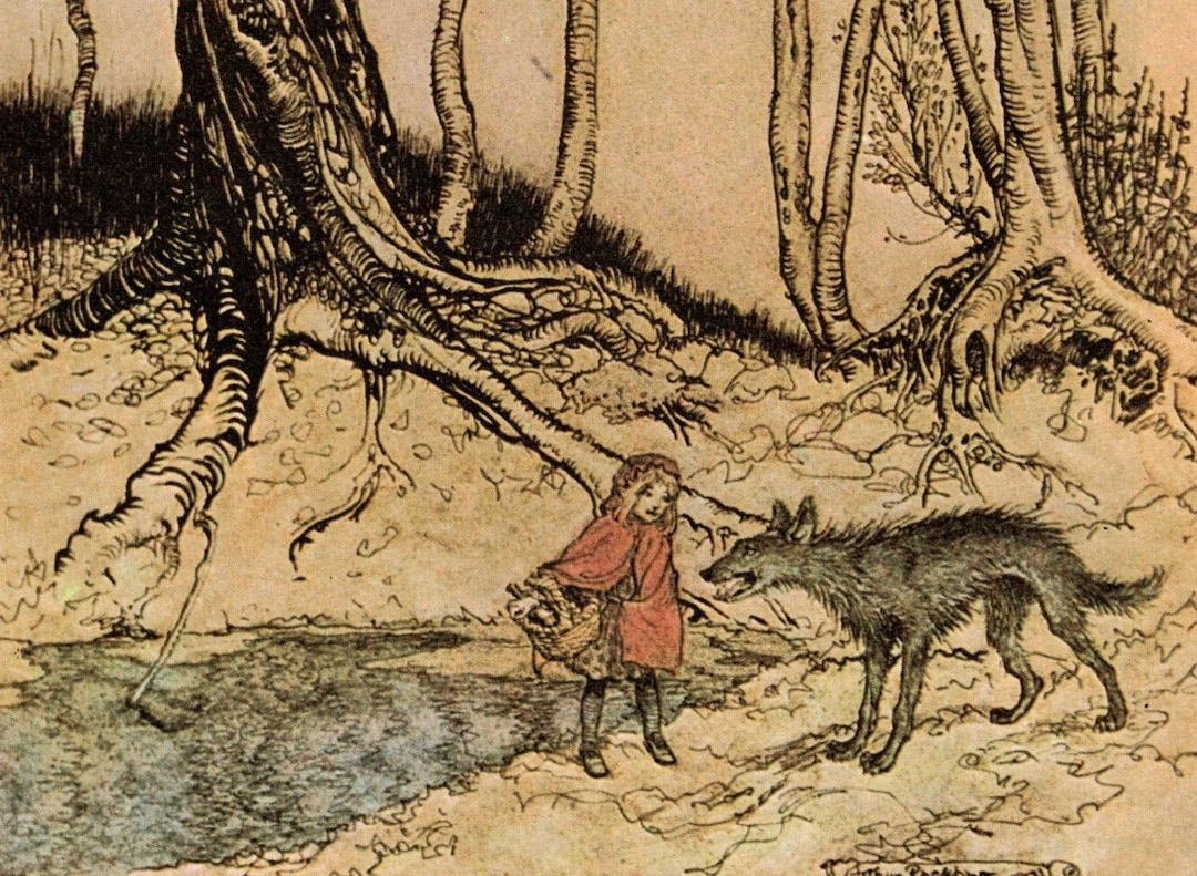Arthur Rackham 1974 "red Riding Hood" Original Vintage Print - Classic ...