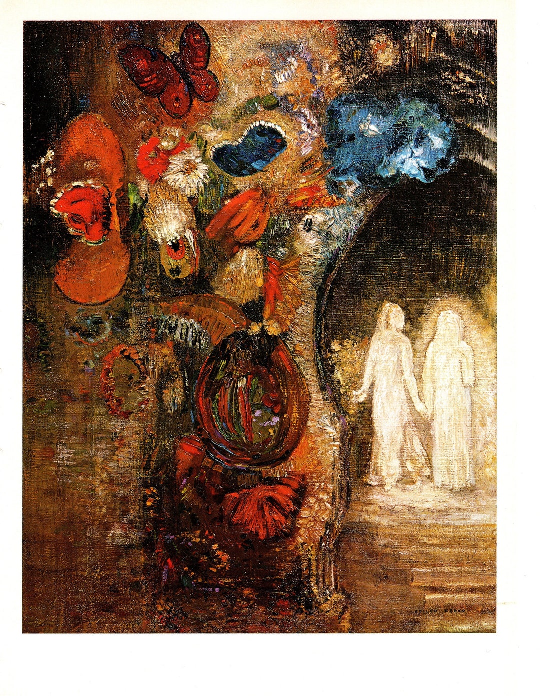 Odilon Redon 'apparition' Vintage Art Print: Symbolist Flowers ...