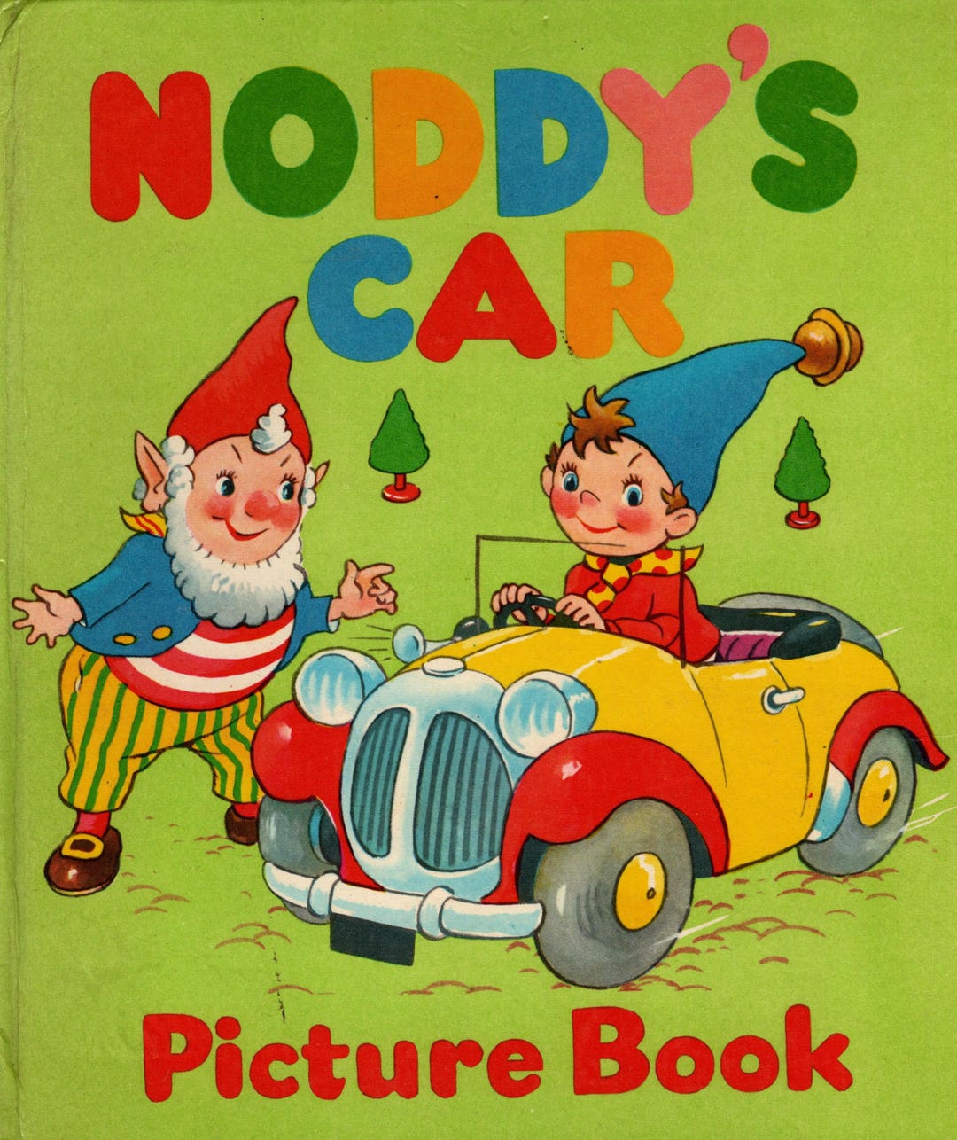 Noddy Original Large Book Cover Vintage Nursery & Childrens Room Art ...