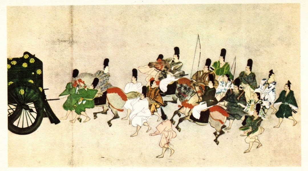 Antique Japanese Handscrolls Original Vintage Print – Tale of the Wars ...