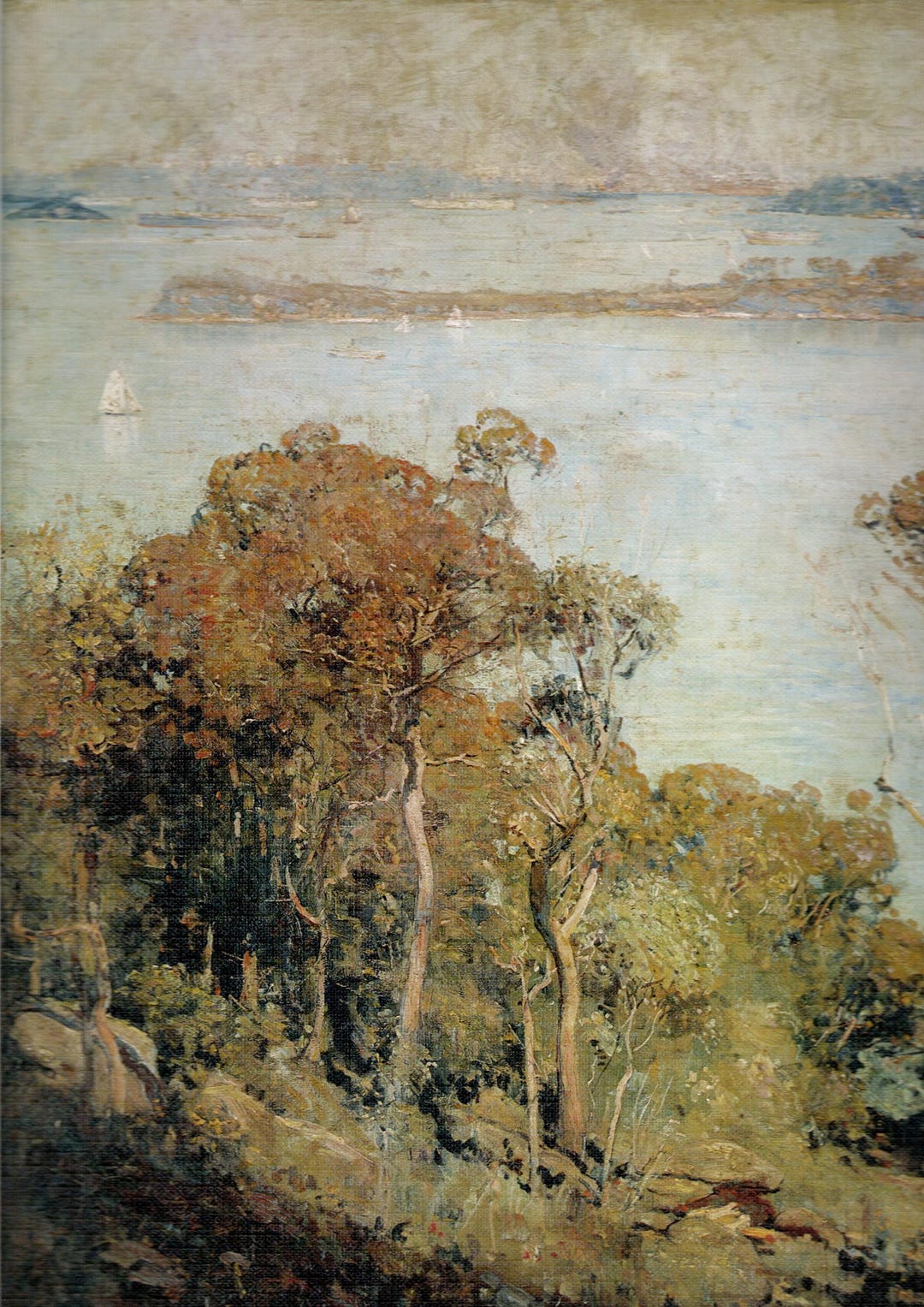 Arthur Streeton Large Original Vintage Print – “sydney Harbour ...