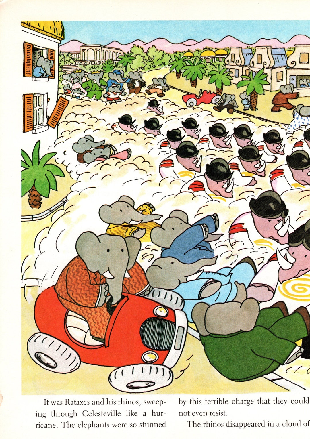 1981 Babar the Elephant Large Original 2-sided Vintage Print - Etsy