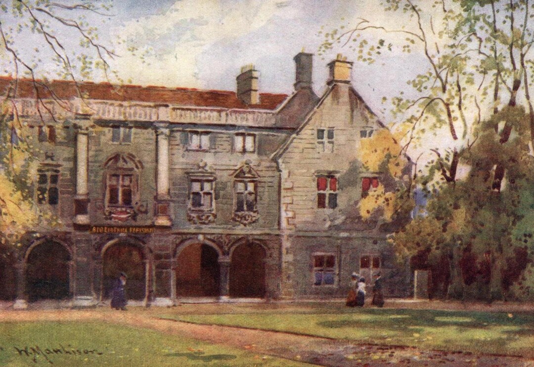 1916 Cambridge Print: Pepys' Library, Magdalene College Watercolour - Etsy