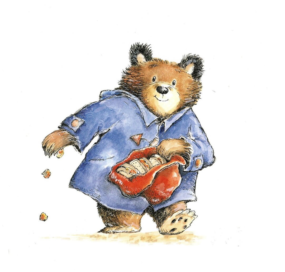 Paddington Bear Original Large Vintage Print Nursery Art - Etsy