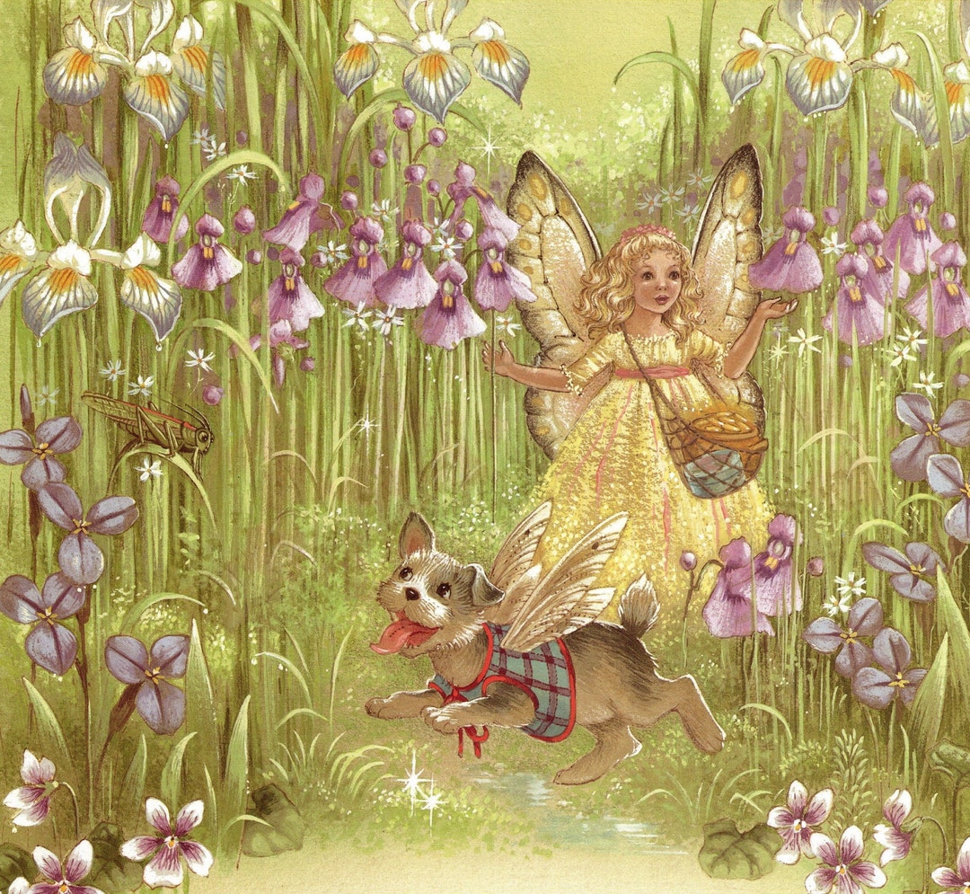 Original Shirley Barber Vintage Large Print Rainbows Fairies Cute ...