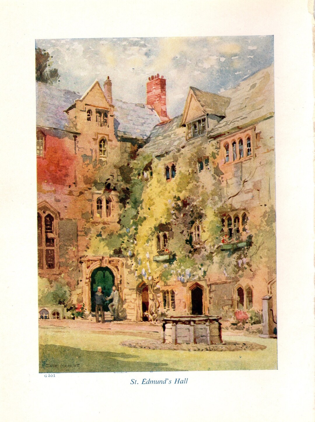 1920s Oxford, England, St Edmund's Hall Original Vintage Print - UK ...