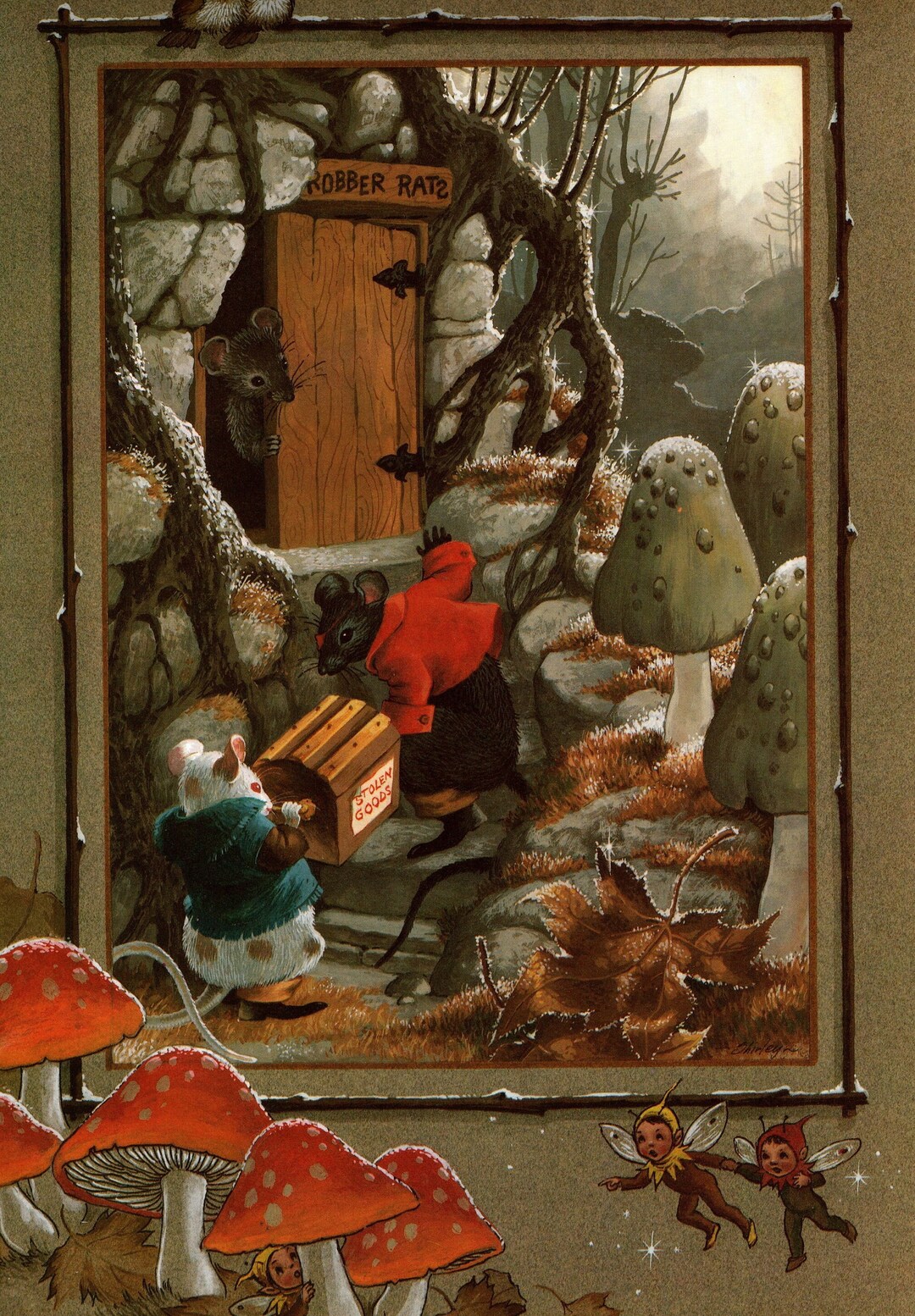 Shirley Barber Original Vintage Print Martha B Rabbit Story the Fairies ...