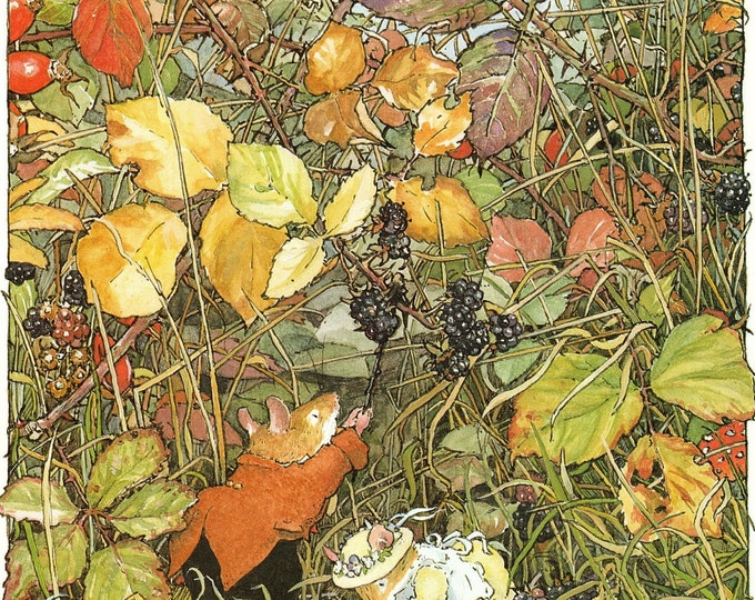 Brambly Hedge autumn Story Original Jill Barklem Vintage Print Cute ...