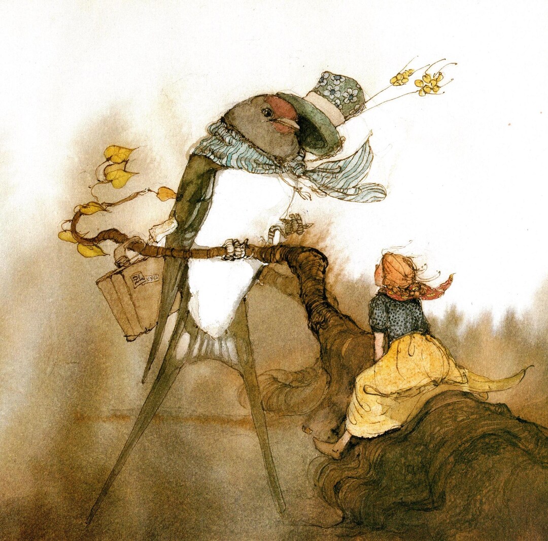 Lisbeth Zwerger "thumbeline" Book Print: Charming Fairytale Art - Etsy