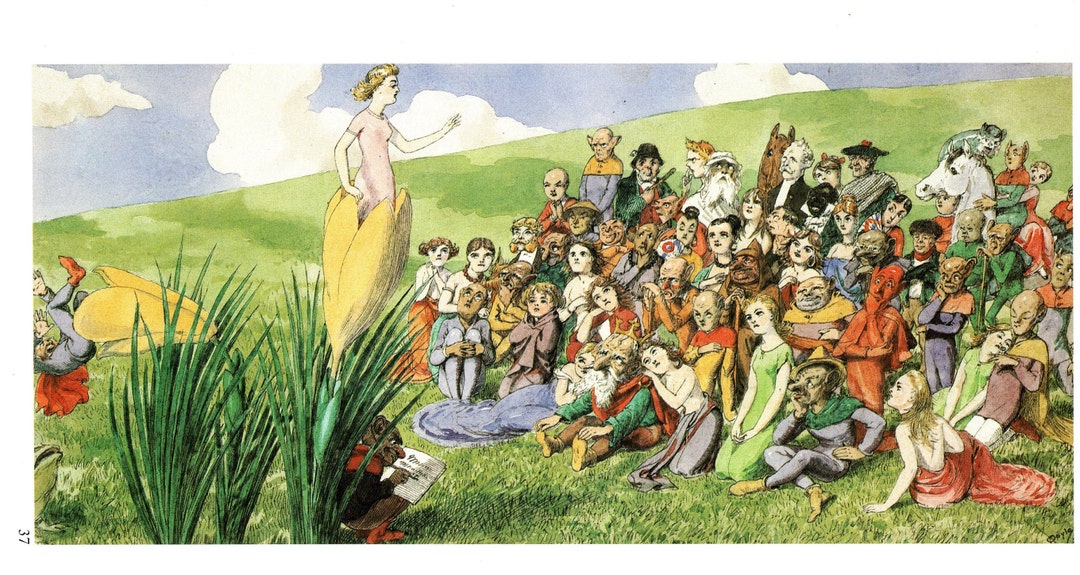 1880 Charles Altamont Doyle the Fairy Lecture Painting Original Vintage ...