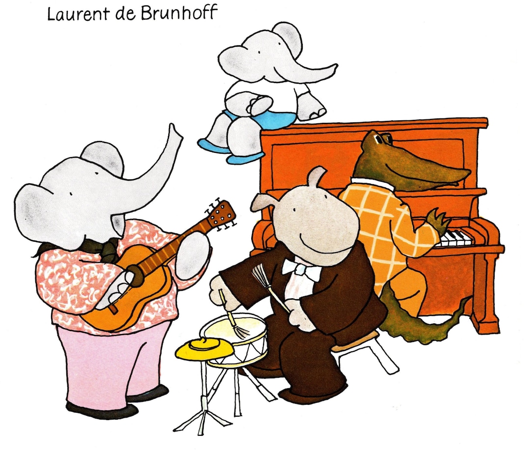 Babar the Elephant Original Book Print – Vintage Nursery & Children's ...