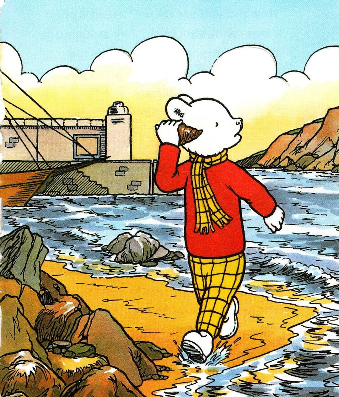 Rupert Bear Print - Original Vintage - Rupert and the Magic Shell ...