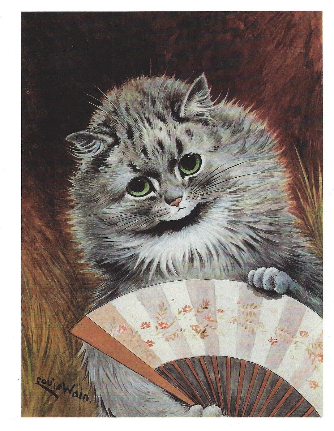 1983 Louis Wain’s “edwardian Cats” – Original Vintage Print – Cat ...