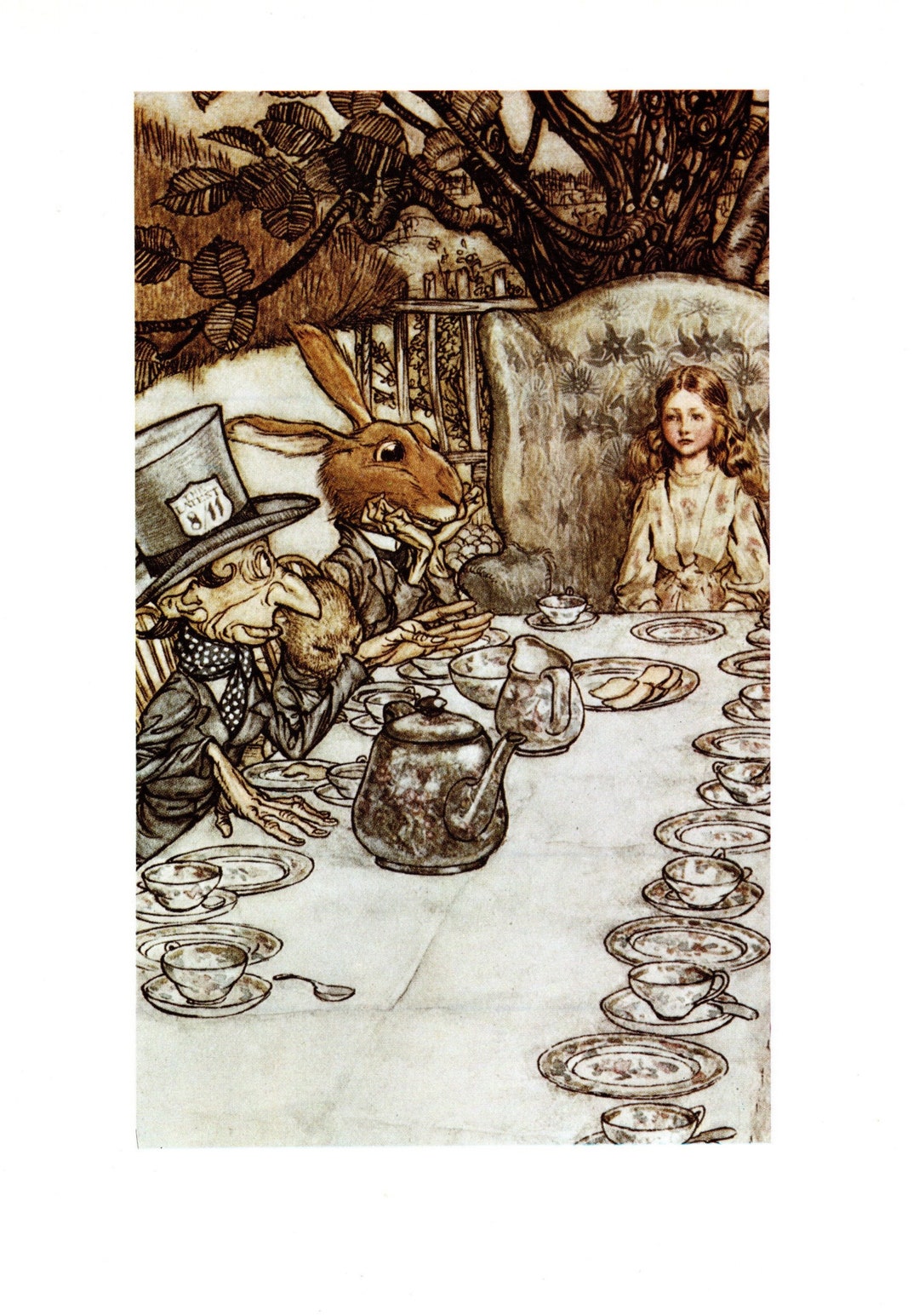 Arthur Rackham 1984 Original Vintage Print - Alice in Wonderland ...