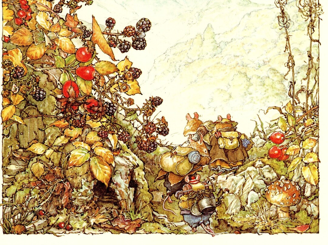 Brambly Hedge Mice Print: Jill Barklem Vintage Illustration - Etsy