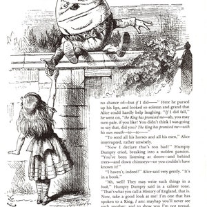 Original 1977 ALICE IN WONDERLAND Large Vintage Print by John Tenniel ...