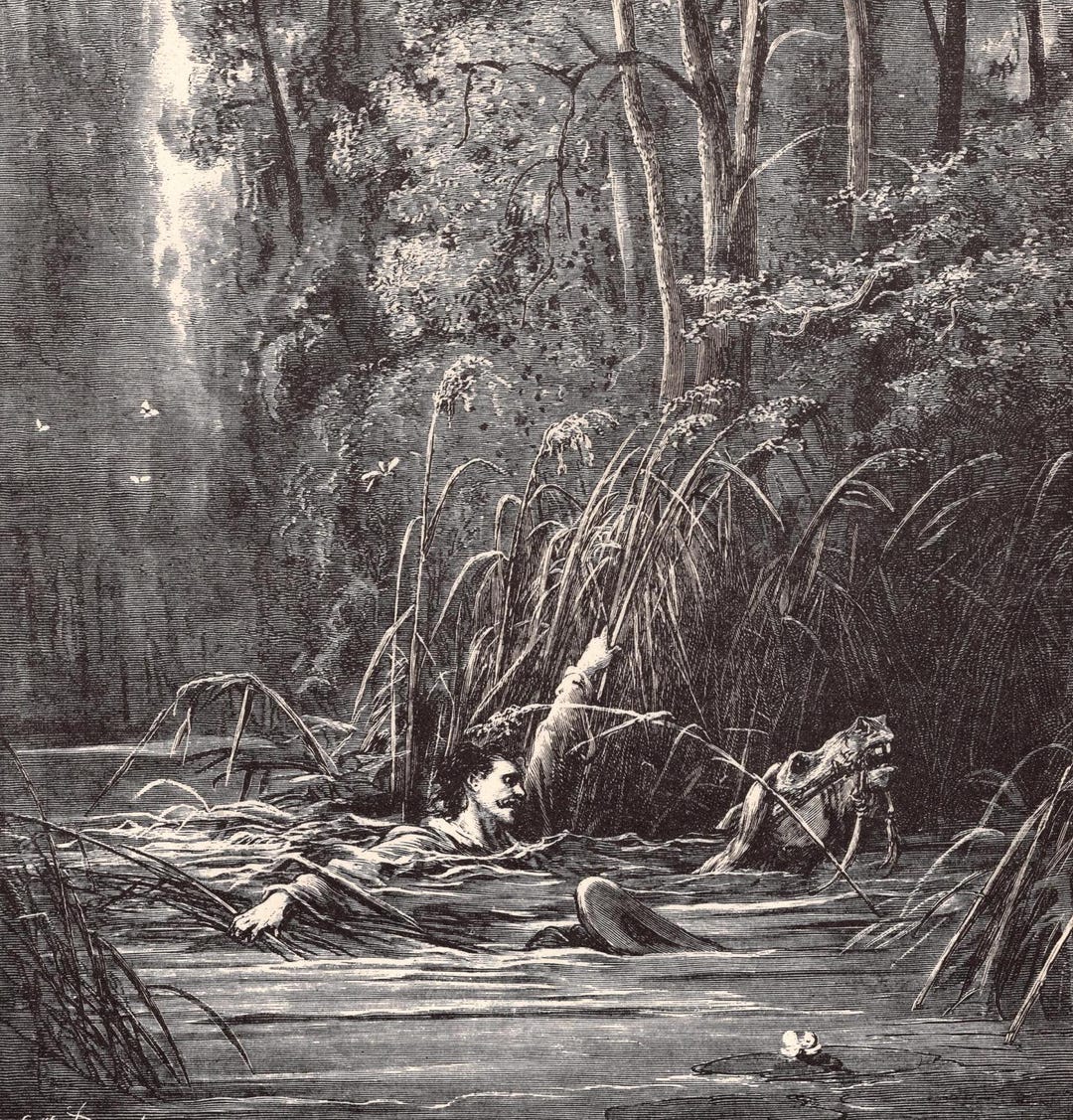 Rare GUSTAVE DORÉ Original Vintage Book Print – Fables of La Fontaine ...