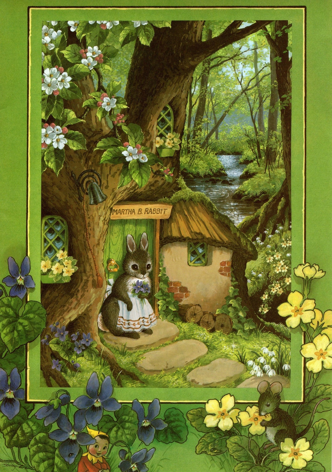 Shirley Barber Original Vintage Print – Martha B Rabbit Story - the ...