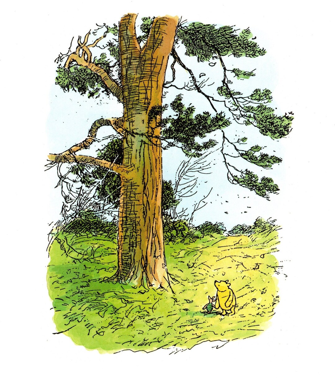 Vintage Winnie the Pooh and Friends Original Large Print - Piglet ...