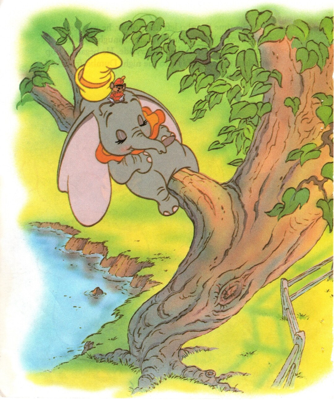 Vintage DUMBO Little Golden Books Illustrated Page Art Print Nostalgic ...