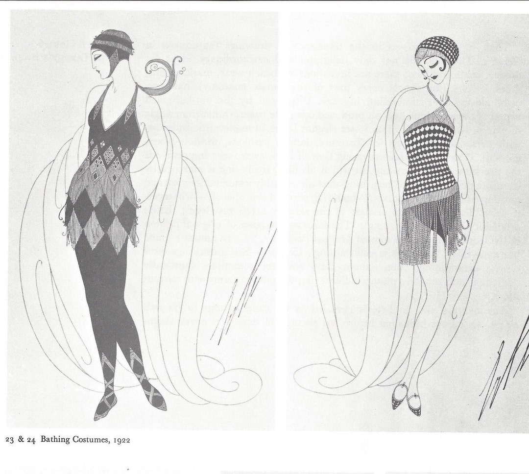 Erté 1922 Original Vintage Print – Art Deco Exotic Elegant Glamorous ...