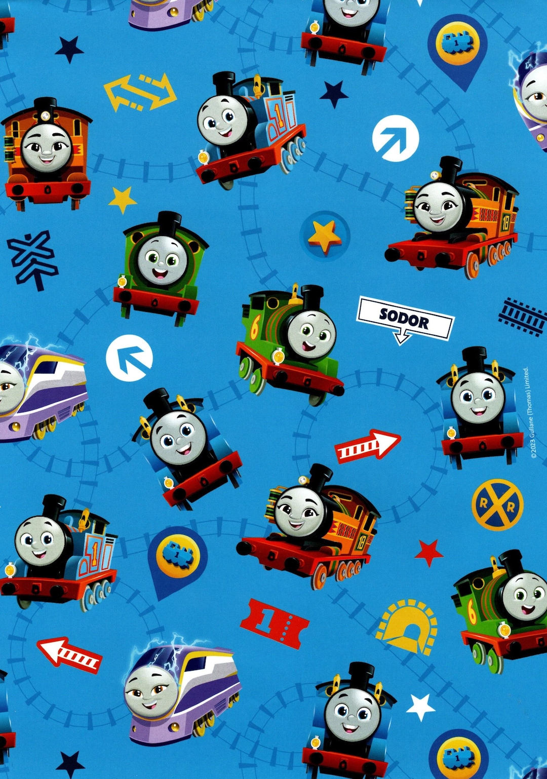 Thomas the Tank Engine Wrapping Paper: Colorful Kids Gift Wrap (x5) - Etsy