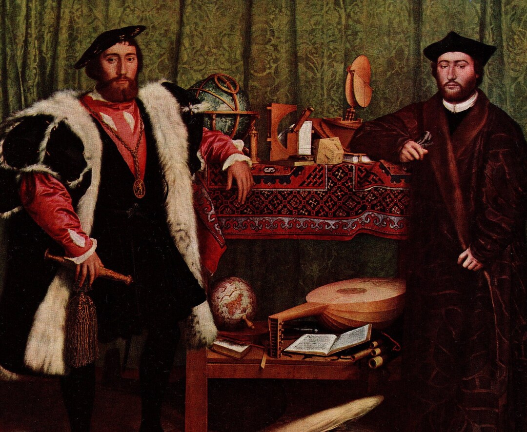 Hans Holbein's 'the Ambassadors' - 1934 Vintage Art Print - Etsy