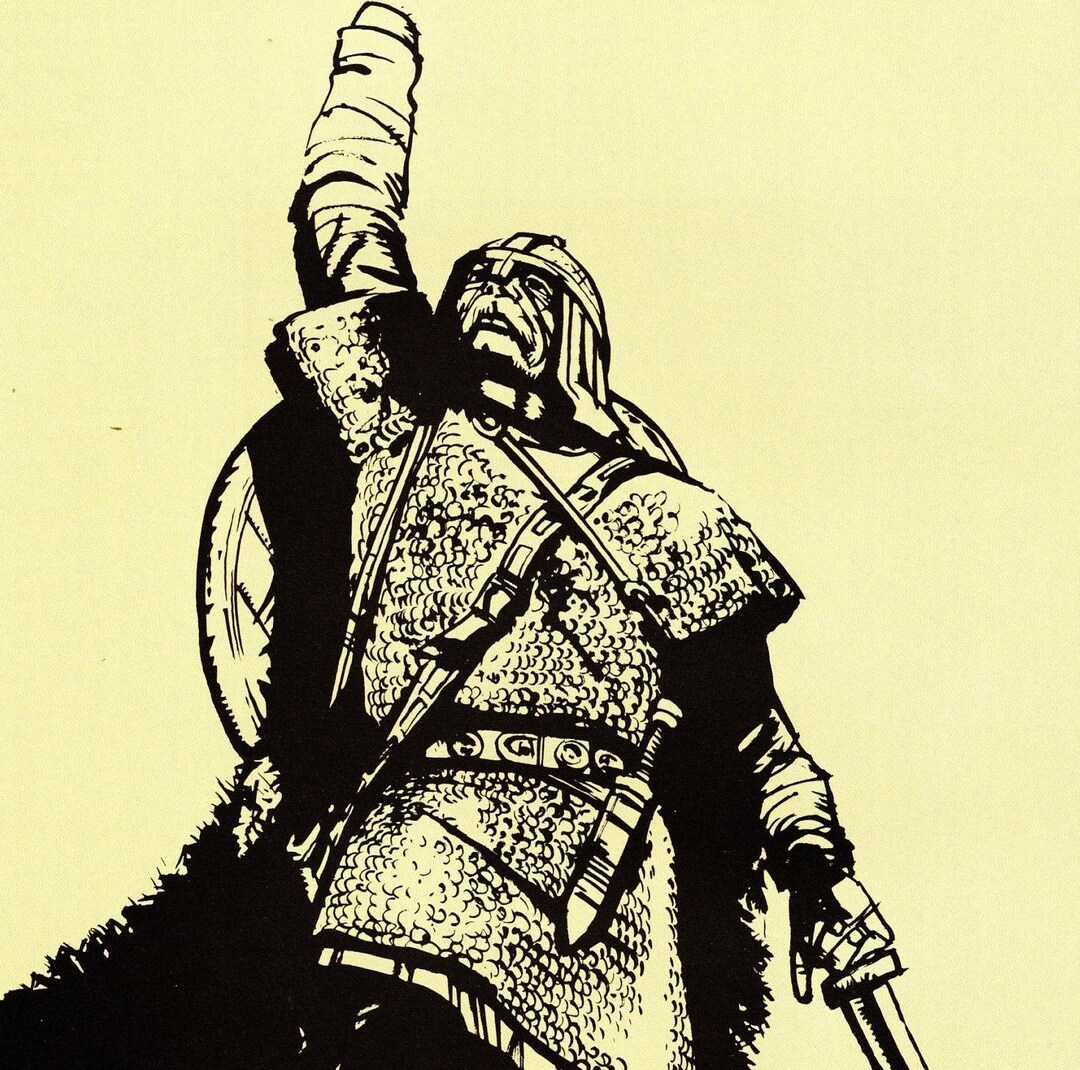 Tyr God of War & Sigyn Original Vintage Large Book 2-sided Print Norse ...