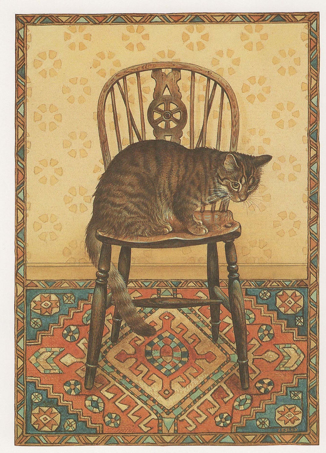 Lesley Anne Ivory "glorious Cats" Vintage Print – Cat Art, 1991 - Etsy