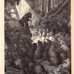 Gustave Doré Print: La Fontaine Fables, "council Held by the Rats" - Etsy
