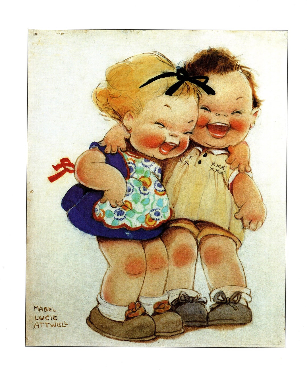 Mabel Lucie Attwell Print: 1988 Vintage Children's Illustration - Etsy