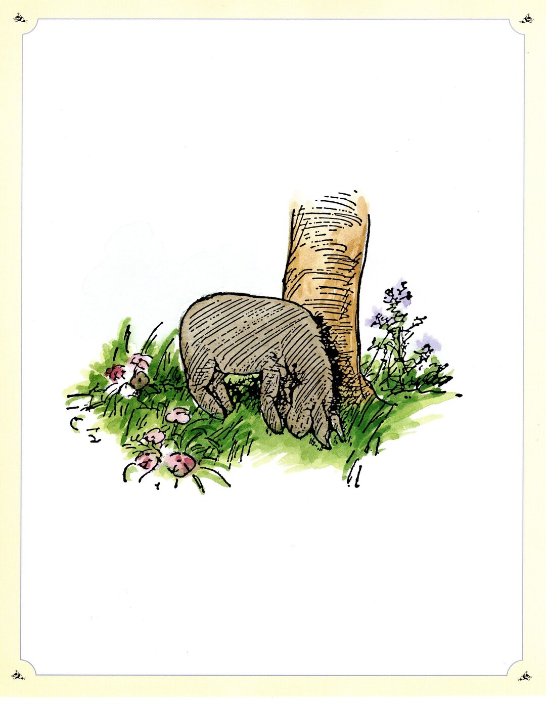 Winnie the Pooh and Friends Original Large Vintage Print Eeyore Ernest ...