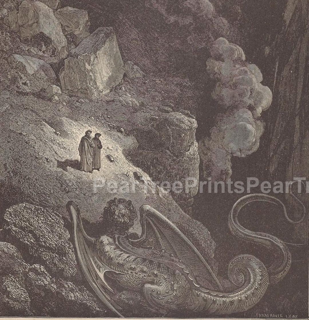 Gustave Doré Dante's Inferno Engraving: 1887 Antique Print - Etsy
