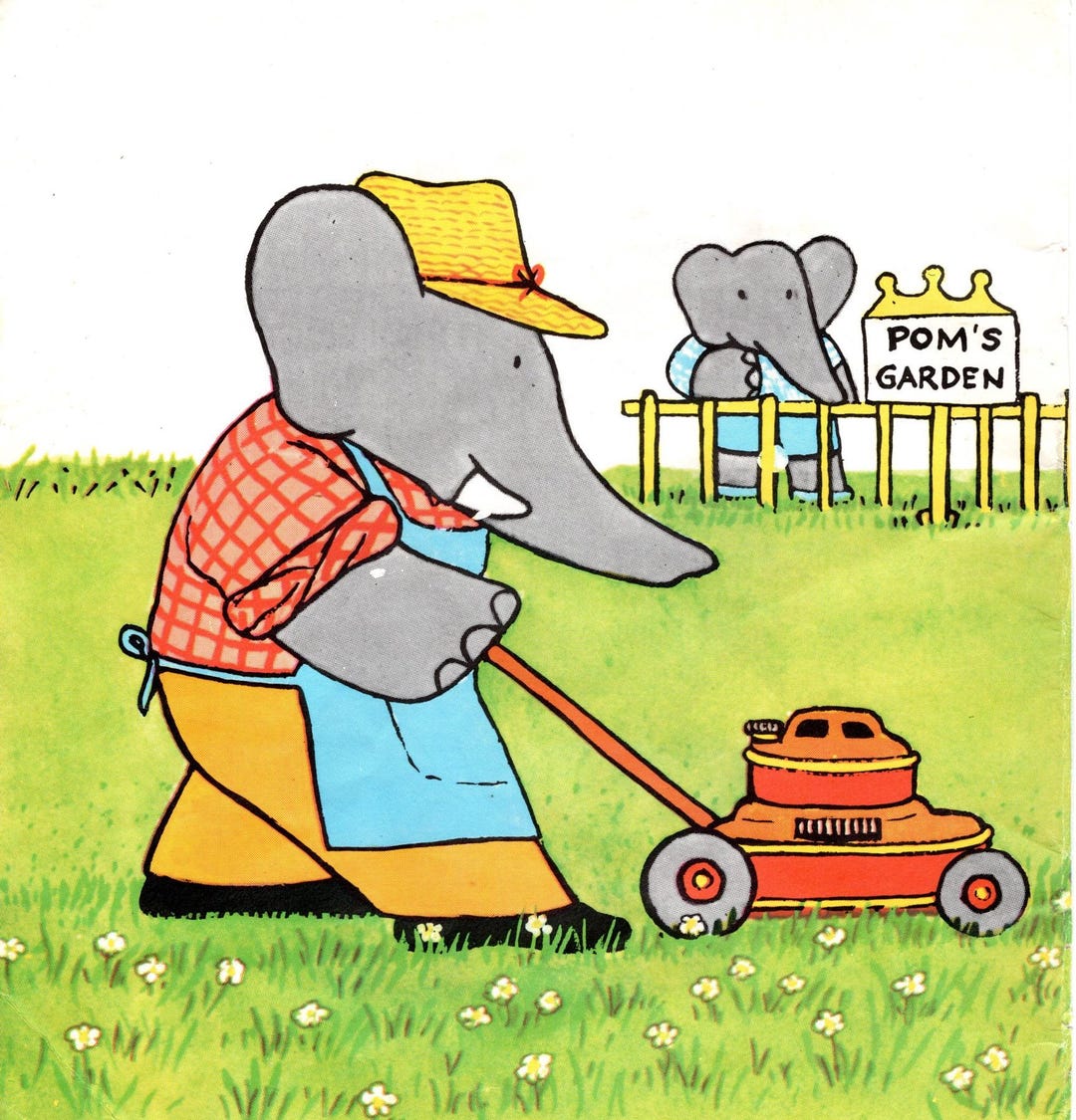 Babar the Elephant Book Print: Vintage Children's Nursery Art - Etsy