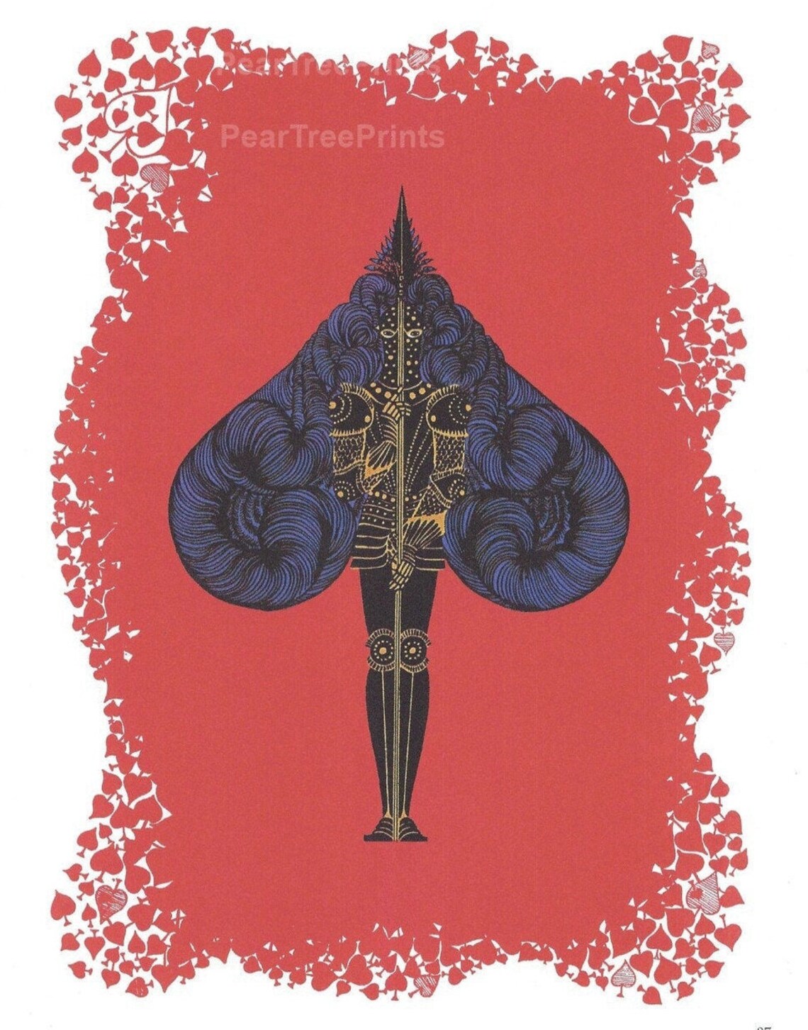 Erté Art Deco Print: Spade & Heart Aces, 1920s Fashion Illustration - Etsy