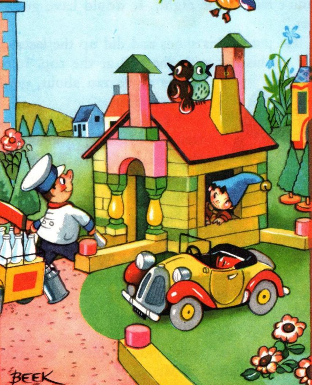 Noddy Original Book Print Vintage Nursery & Childrens Room Art Unique ...
