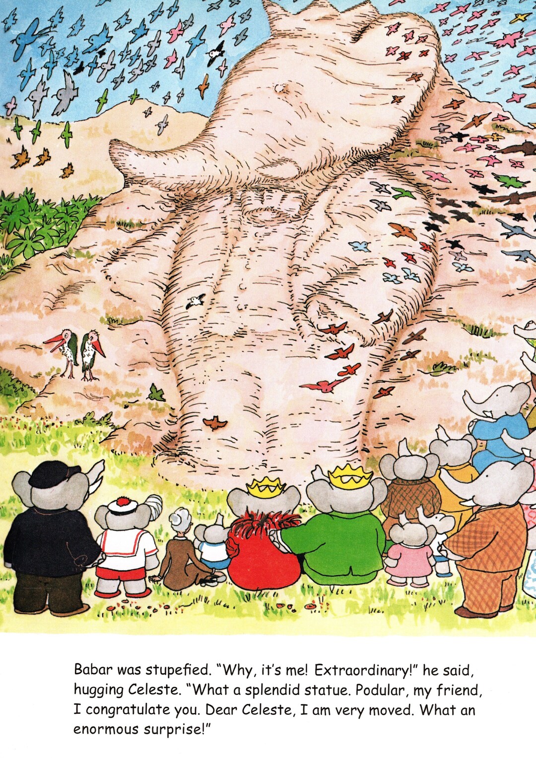 Babar the Elephant's Birthday Surprise Original Large Vintage Print ...